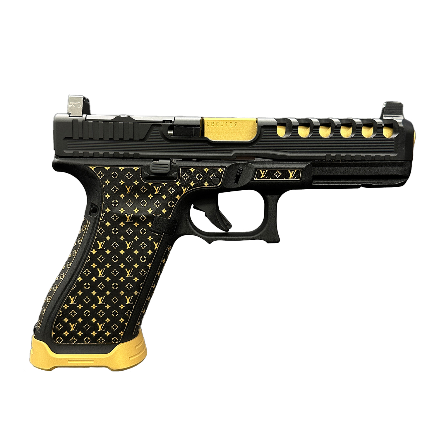 Glock 17 Gold Louis Vuitton - Weapon DNA