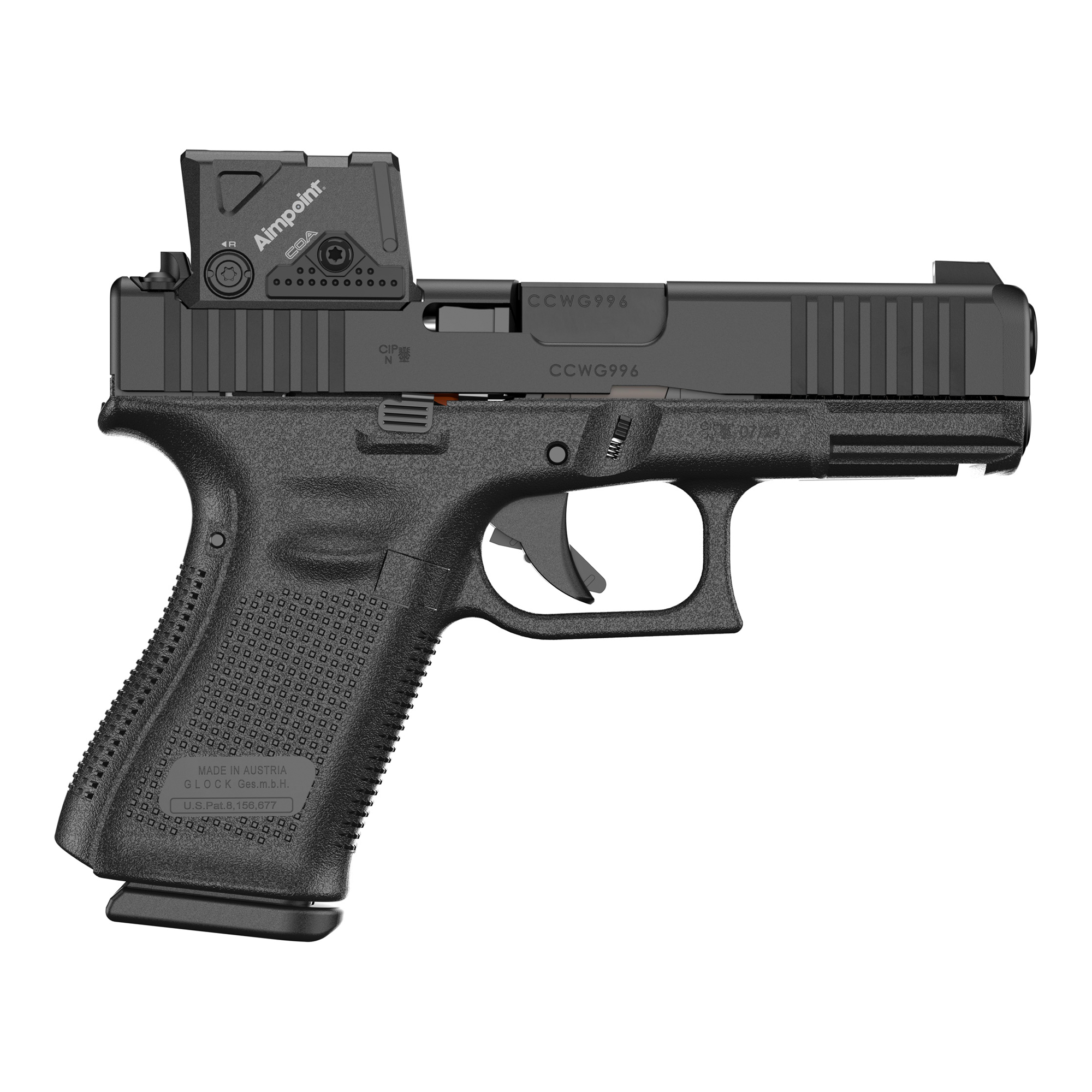 Glock 19 GEN5 MOS A-CUT Aimpoint COA Optic Combo - Weapon DNA